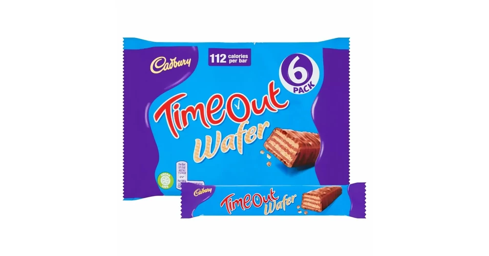 Angol - Cadbury Time Out Wafer Chocolate Bar 6 Pack 121g, Angol Cadbury ...