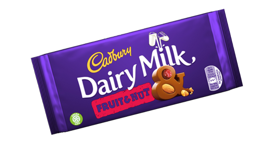 Angol - Cadbury Dairy Milk Fruit & Nut 180g, Angol Cadbury, Brit Cadbury