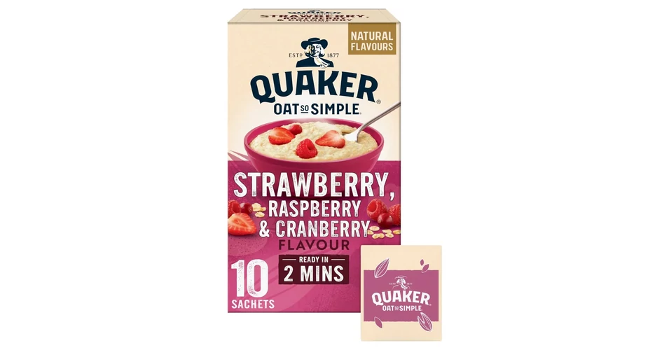 Angol - Quaker Oat So Simple Strawberry, Raspberry & Cranberry Porridge ...
