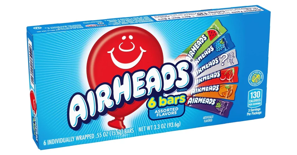 Angol - Airheads Bars Assorted Sour 6 Pack 94g, Angol Cukorkák ...