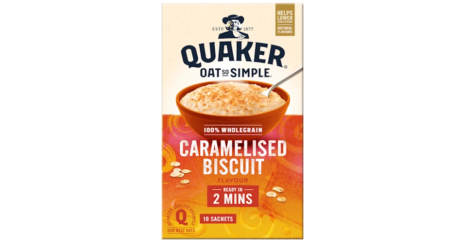 Angol - Quakers Oat So Simple Caramelised Biscuit Porridge X10 334G ...